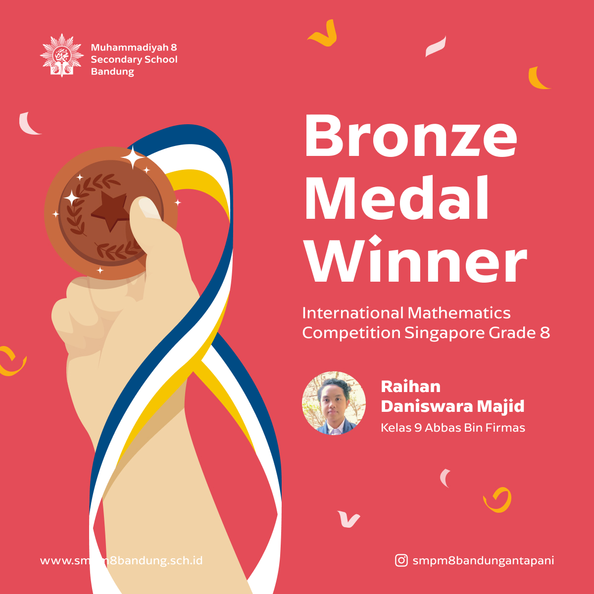 Bronze Medal Winner International Mathematics Competition Singapore ...